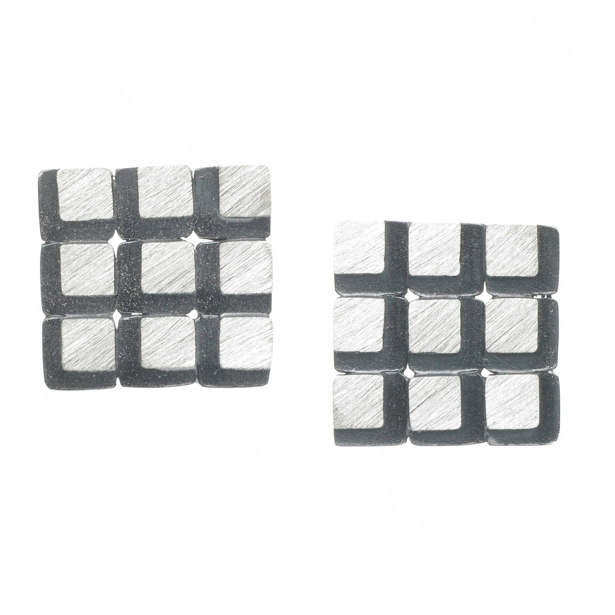 Eclipse 3x3 Square Grid Earrings – Heather Guidero Jewelry